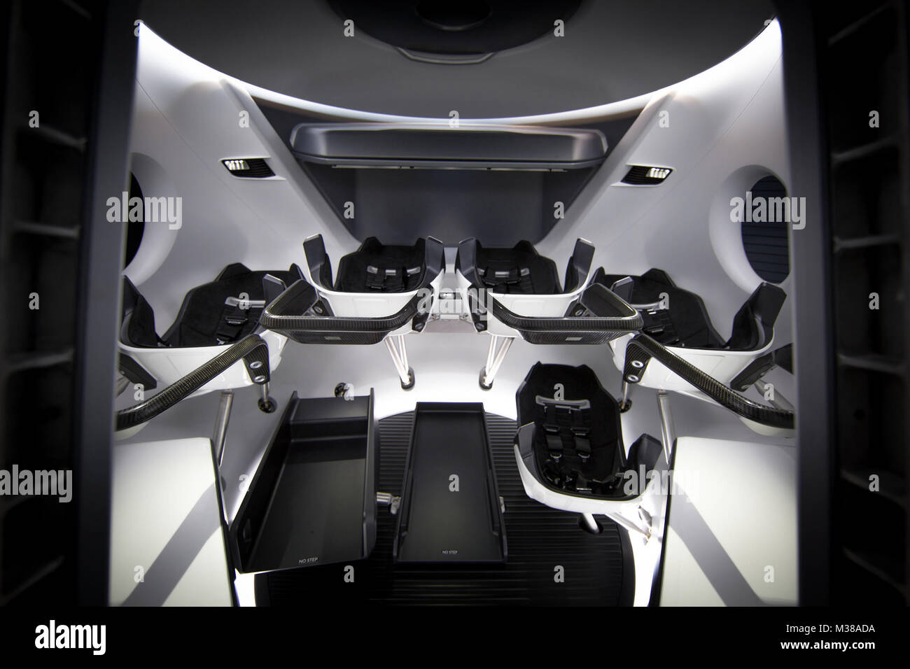 The Crew Dragon spacecraft's interior was designed to carry astronauts ...