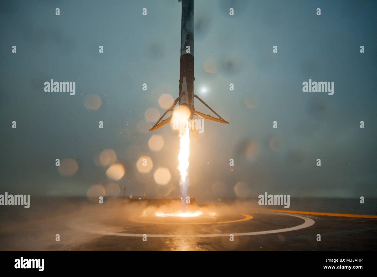 First stage of Falcon 9 rocket s 1 Stock Photo - Alamy