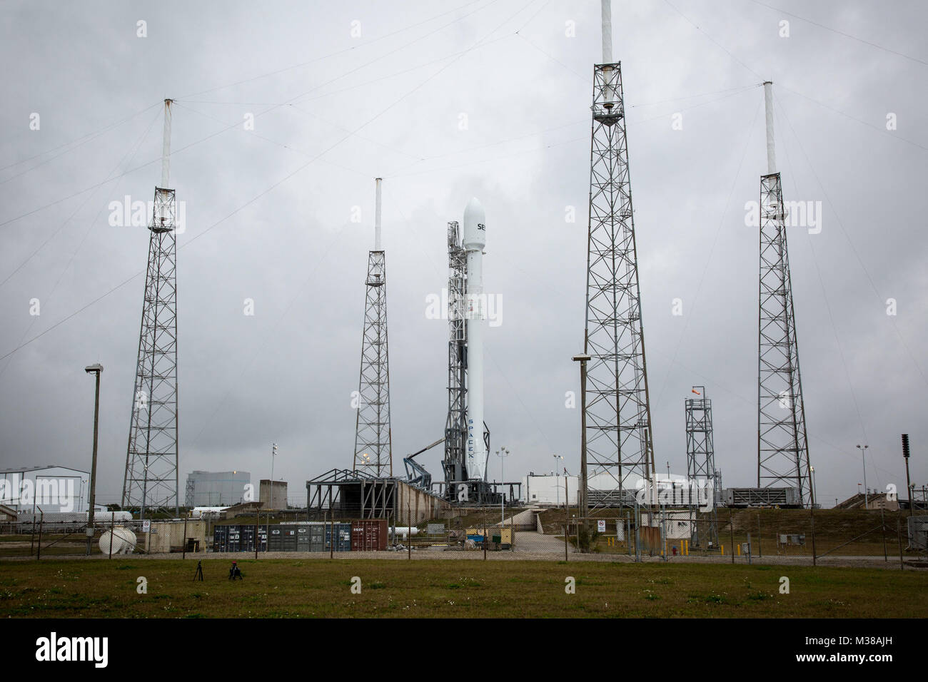 The SES-9 satellite was launched aboard a SpaceX Falcon 9 rocket from ...