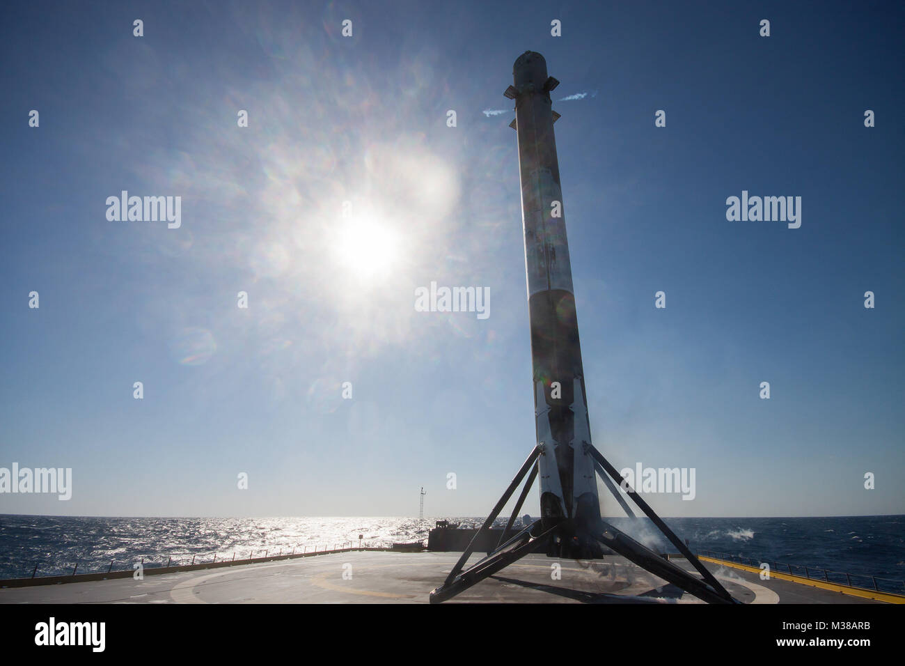 CRS-8 first stage landing s 2 Stock Photo - Alamy
