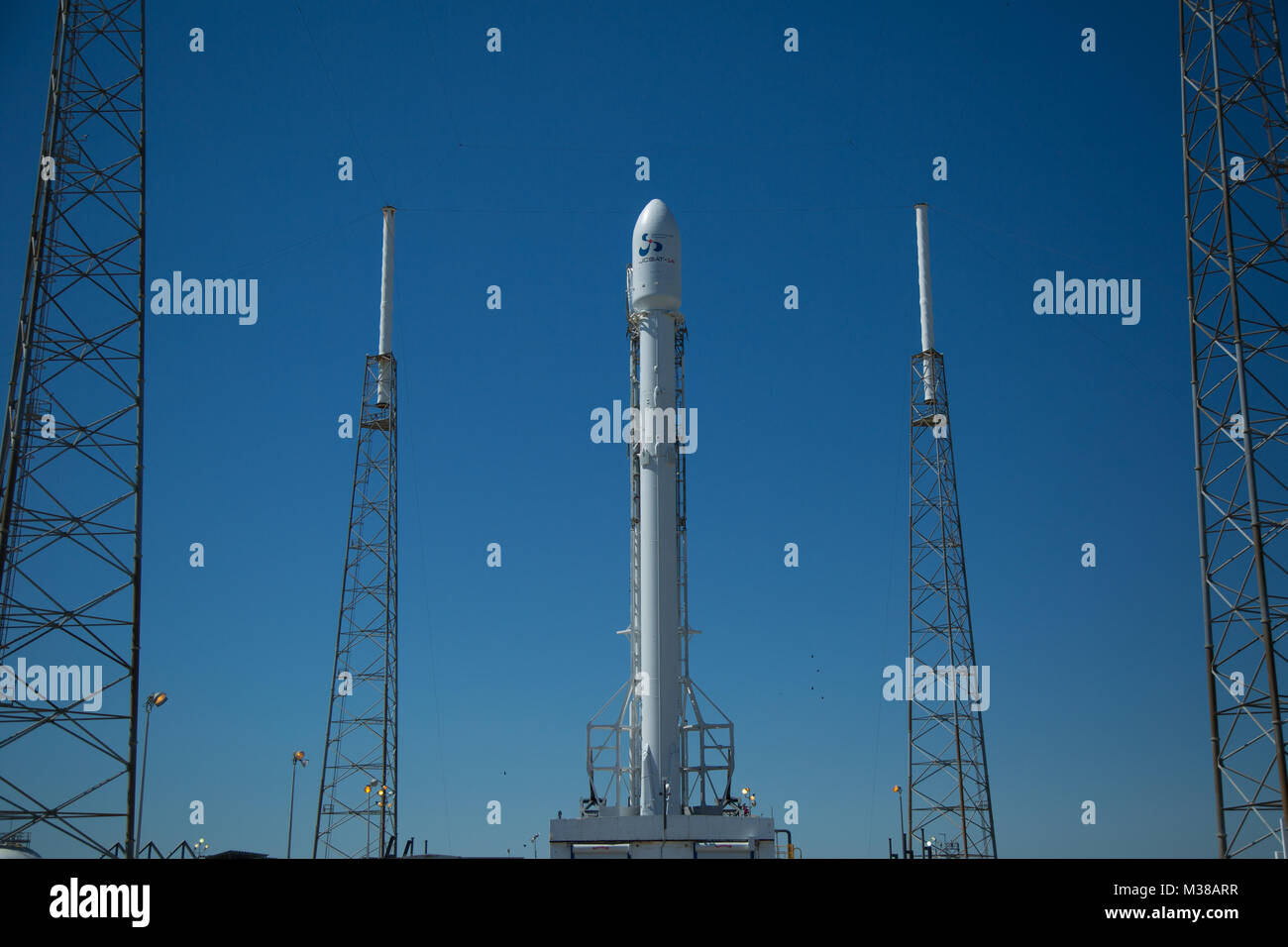 The JCSAT-14 satellite was launched aboard a Falcon 9 rocket from ...