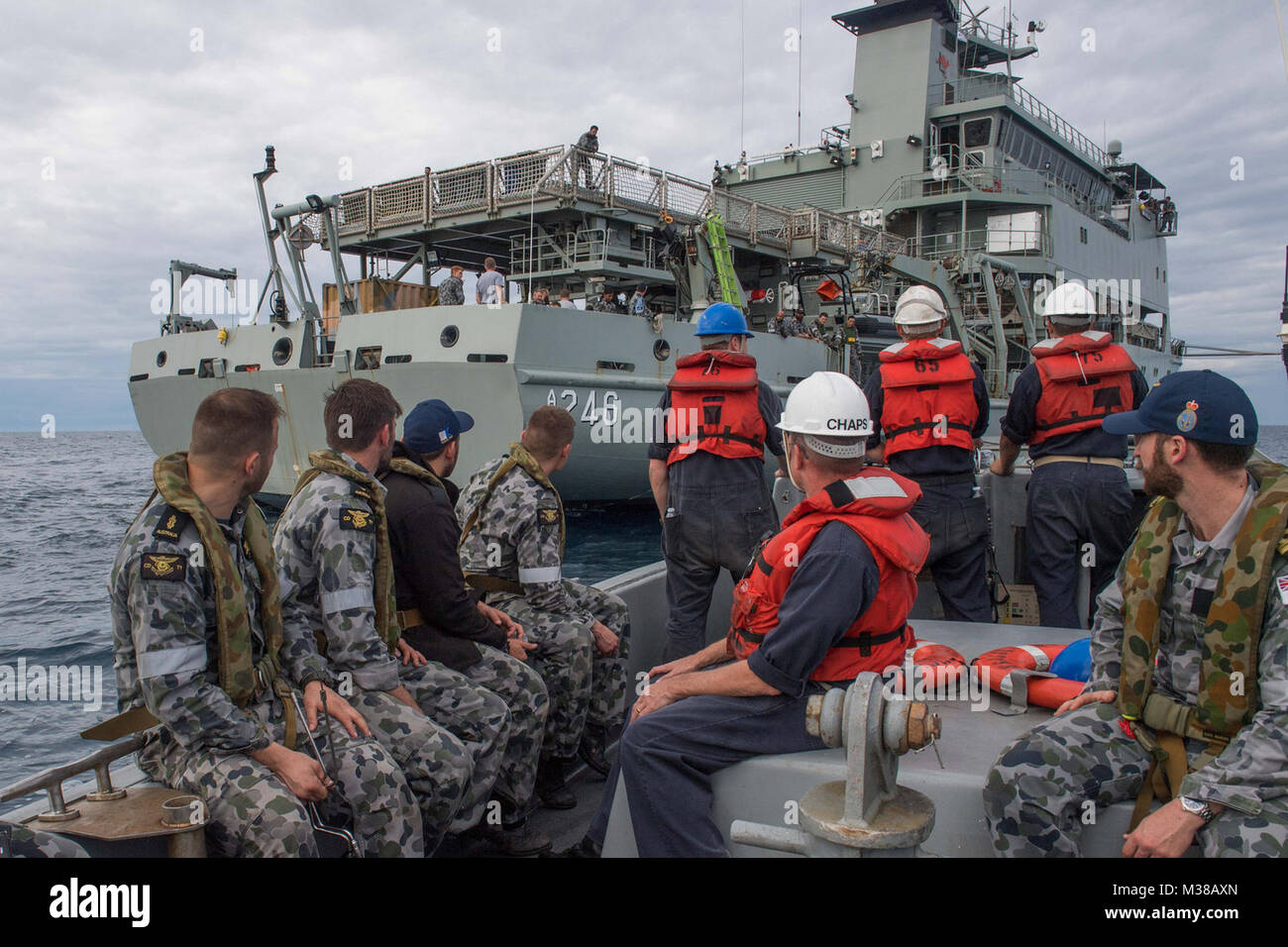 U.S., Australian sailors come together during recovery operations ...