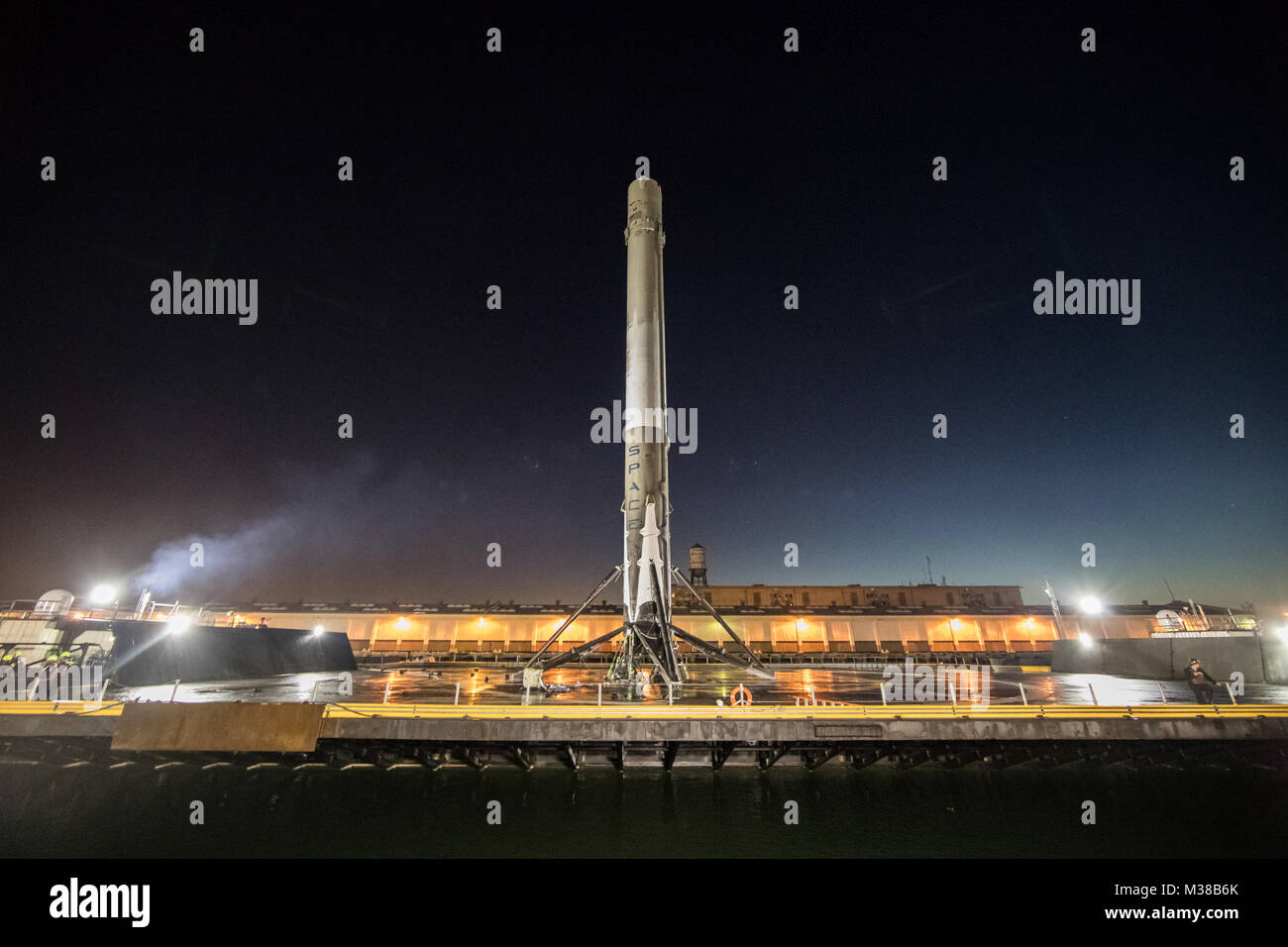 After launching the Iridium-1 satellites, the Falcon 9 first stage ...