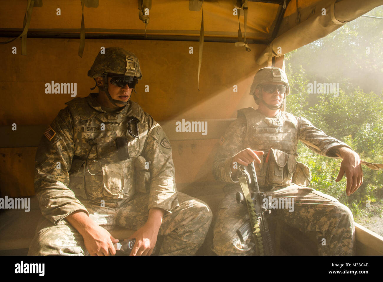 Sgt. Tyler Smithgall and Sgt. Dylan Braley, combat engineers with the ...