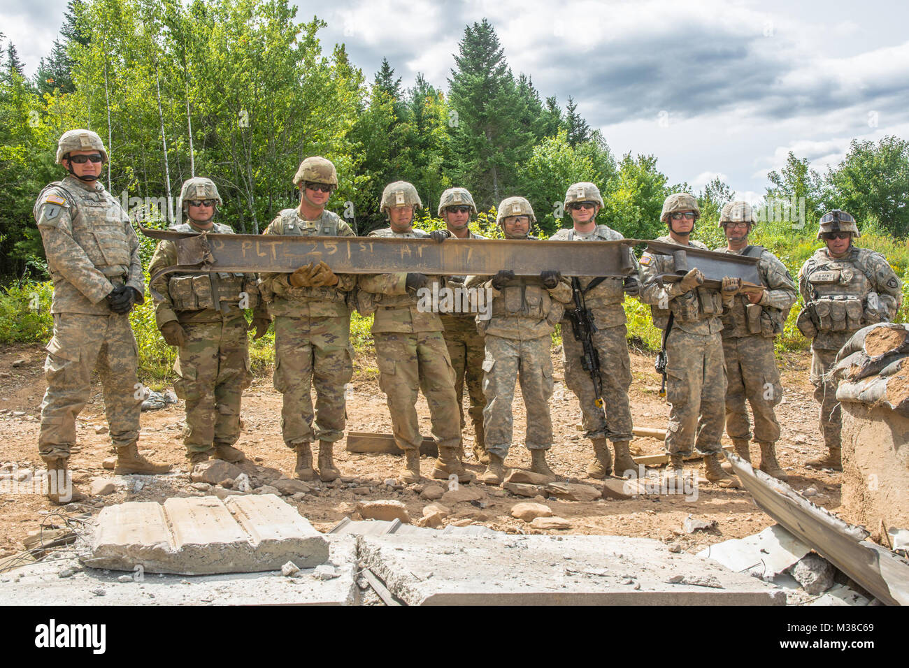 Combat engineers of 3rd platoon from the 251st Engineer Company (Sapper ...