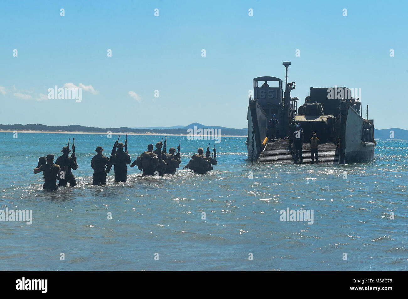 U.S. Marines train aboard the USS Ashland during CERTEX by #PACOM Stock ...