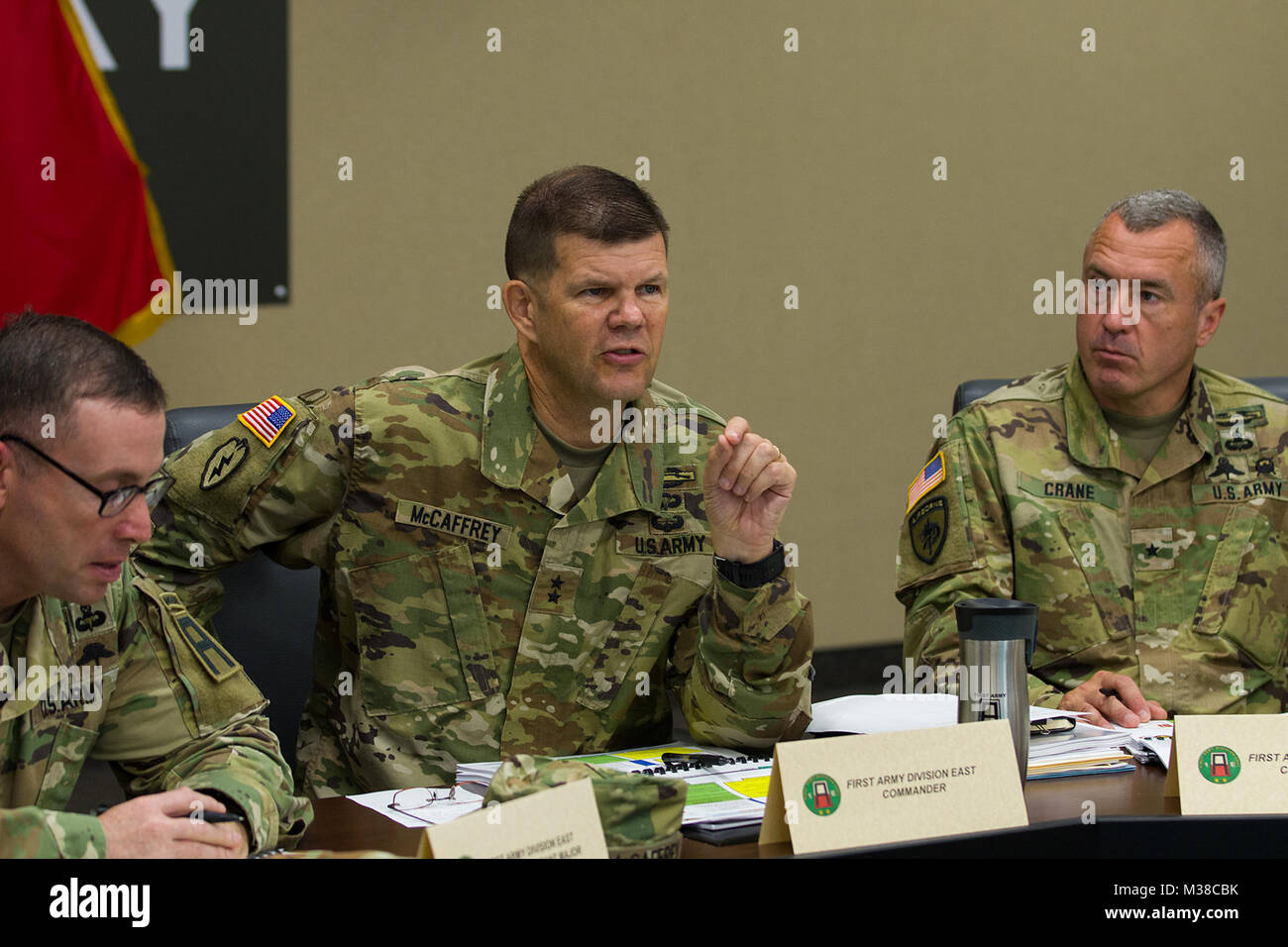 Army Maj. Gen. Todd McCaffrey, commanding general of First Army ...