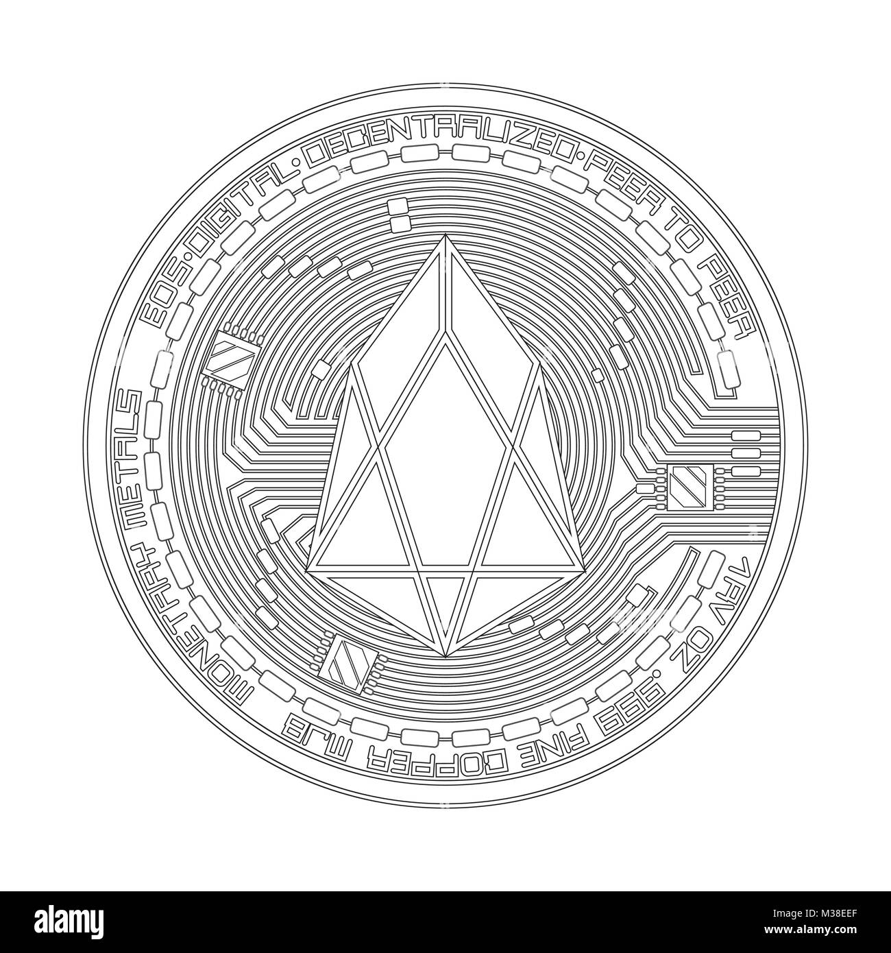 Crypto currency eos symbol Stock Vector Images - Alamy
