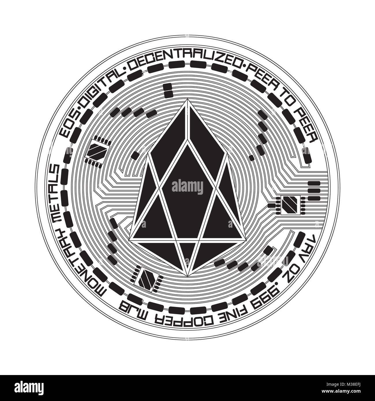 Crypto currency eos symbol Stock Vector Images - Alamy