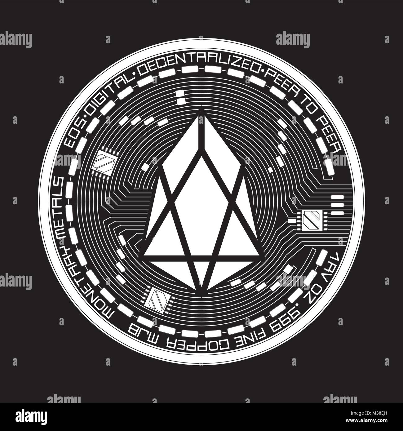 Crypto currency eos symbol Stock Vector Images - Alamy