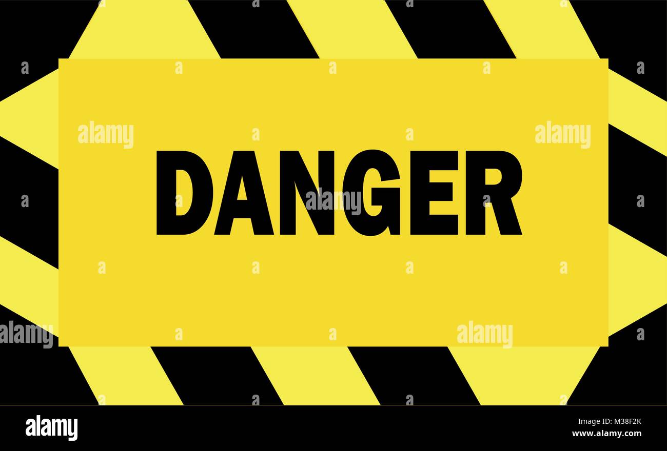 Danger black and yellow sign - vector Stock Vector Image & Art - Alamy