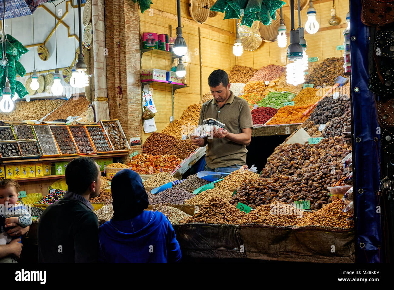 food market in Marrakesh, Morocco, Africa Stock Photo - Alamy