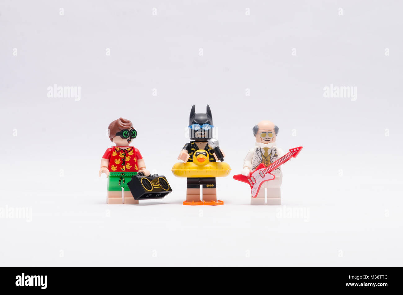 lego batman , robin, alfred isolated on white background Stock Photo ...