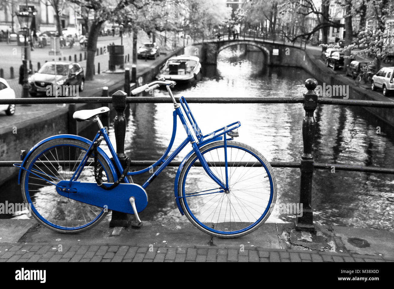 Riding Bicycle Black And Blue