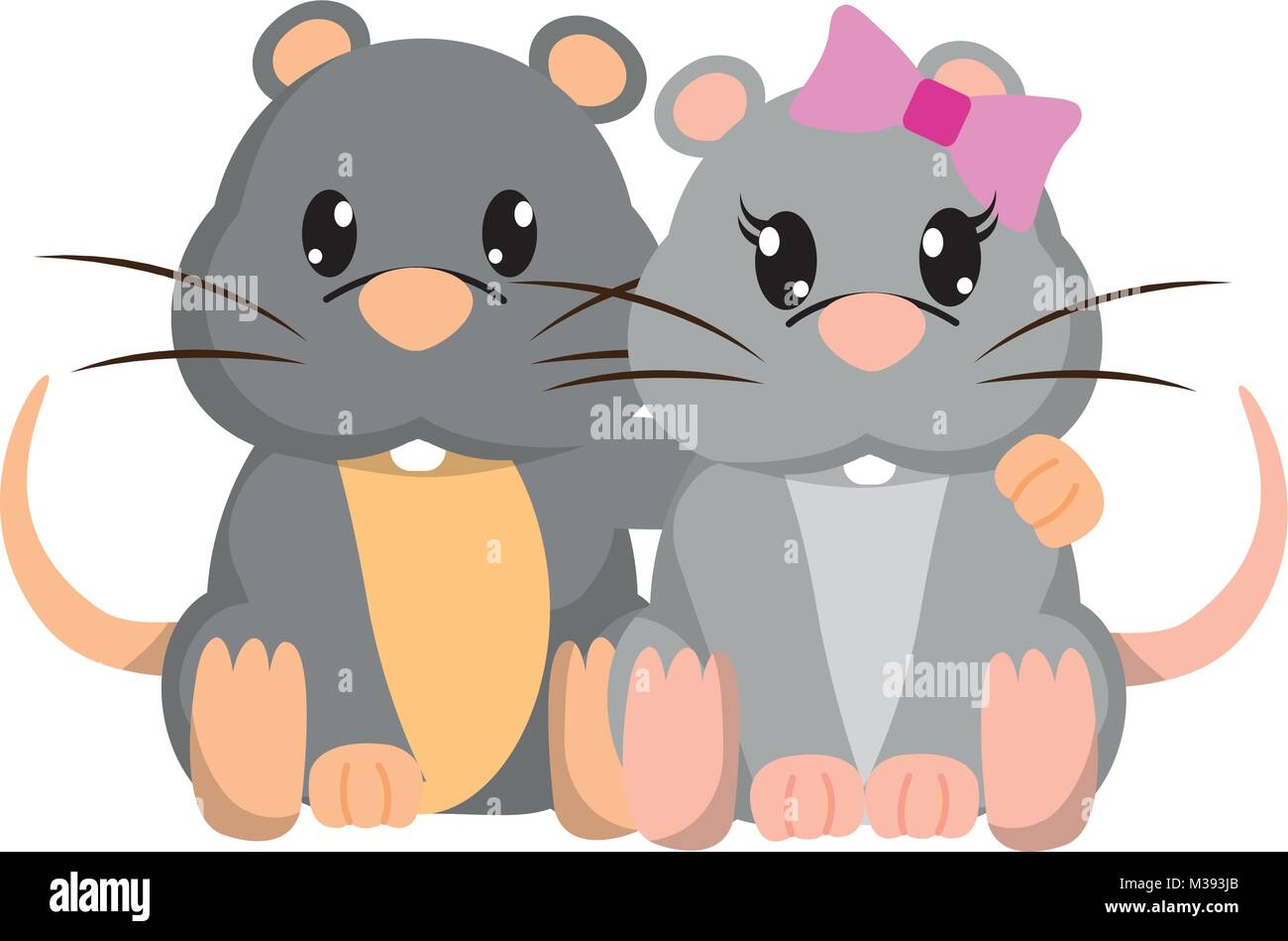 colorful mouse couple cute animal together Stock Vector Image & Art - Alamy