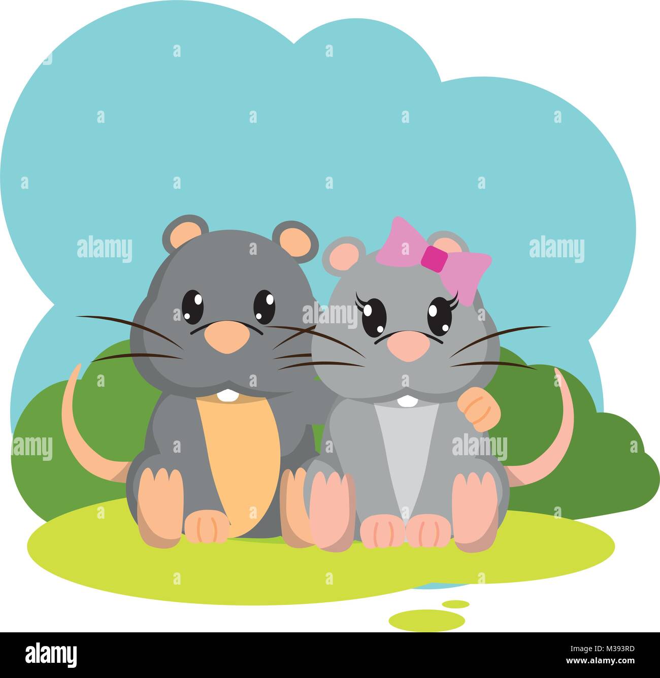 Animals in love mouse Stock Vector Images - Alamy