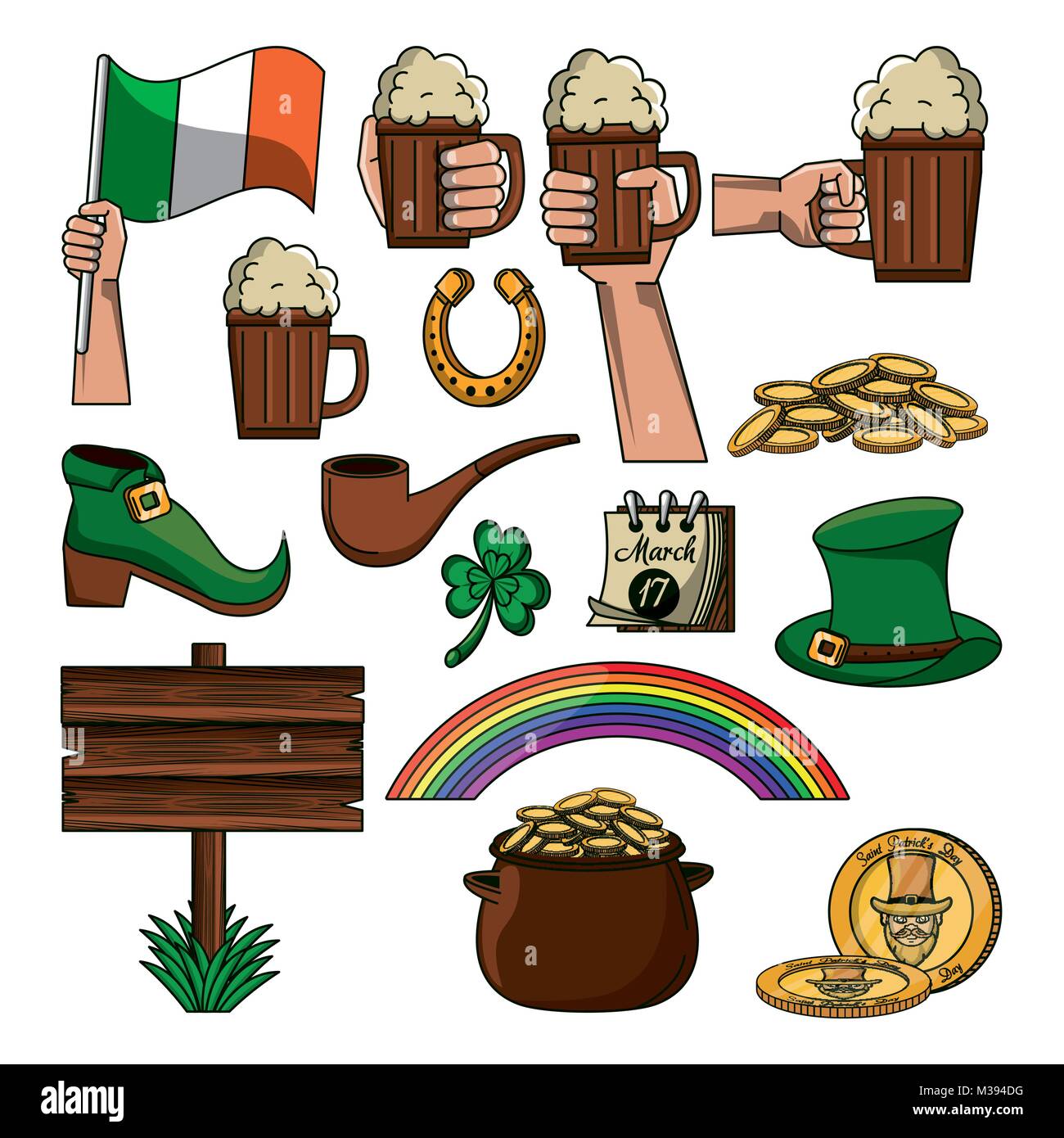 Saint patricks day elements Stock Vector Image & Art - Alamy