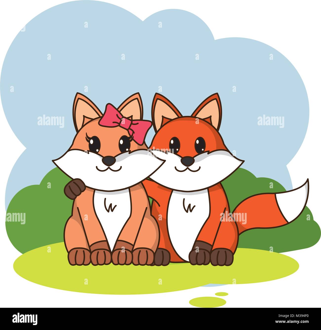 Fox couple Cut Out Stock Images & Pictures - Alamy
