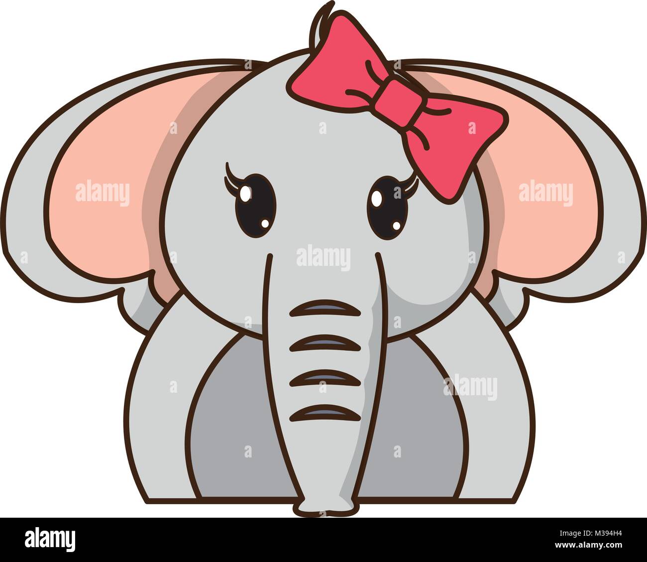 adorable female elephant cute animal Stock Vector Image & Art - Alamy