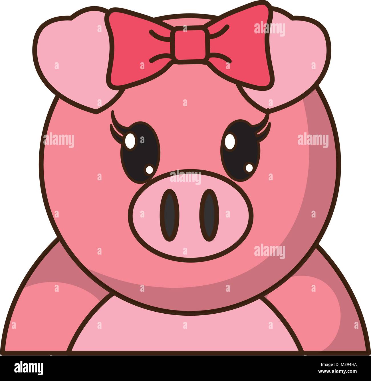 adorable female pig cute animal Stock Vector Image & Art - Alamy