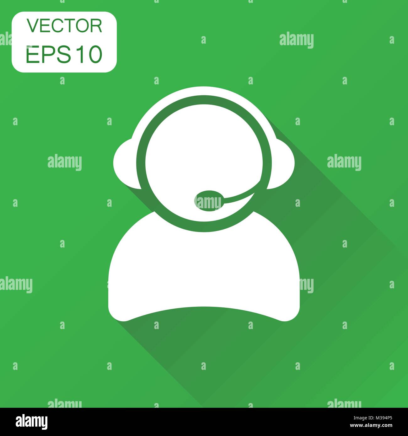 Operator with microphone icon. Business concept operator in call center ...