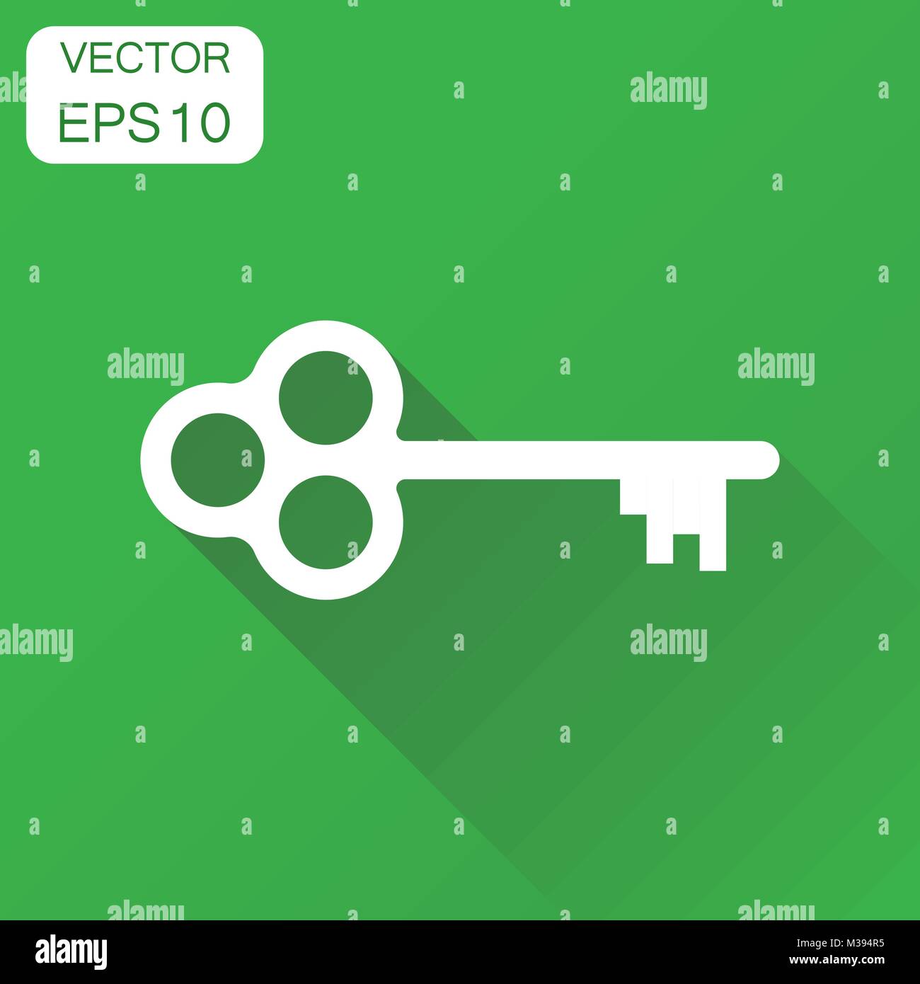 Key icon. Business concept key pictogram. Vector illustration on green ...