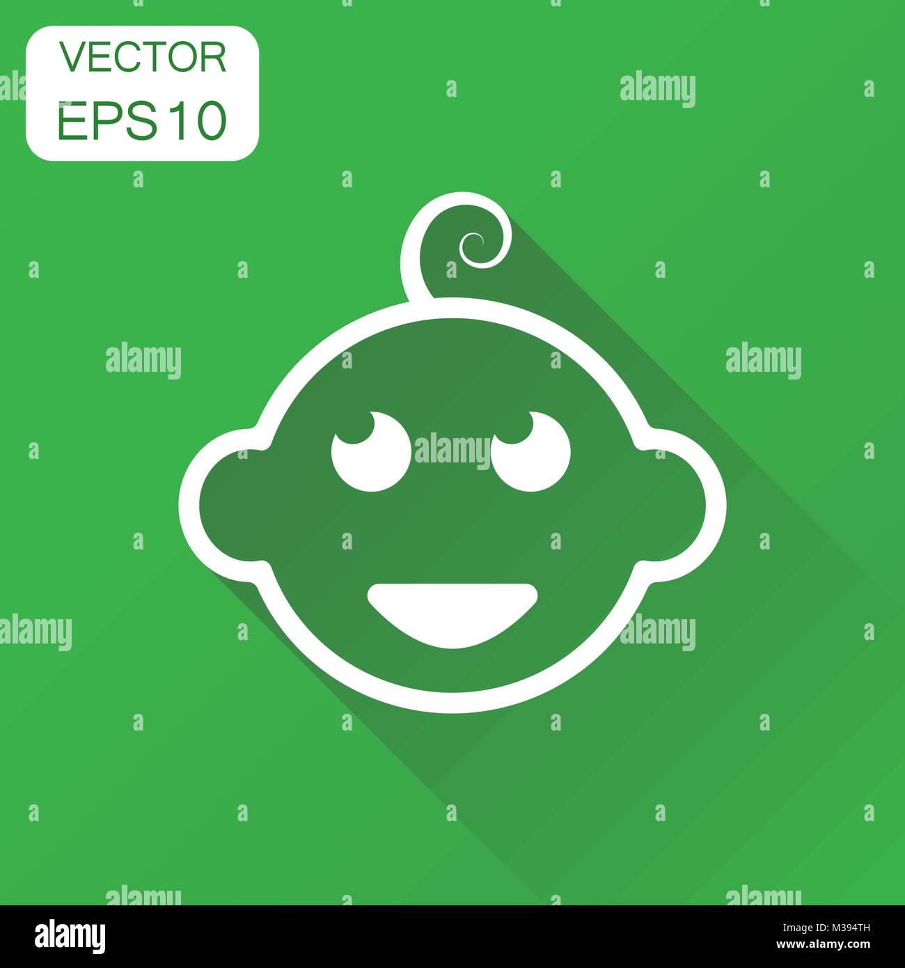 Newborn baby face icon. Business concept little baby pictogram. Vector ...