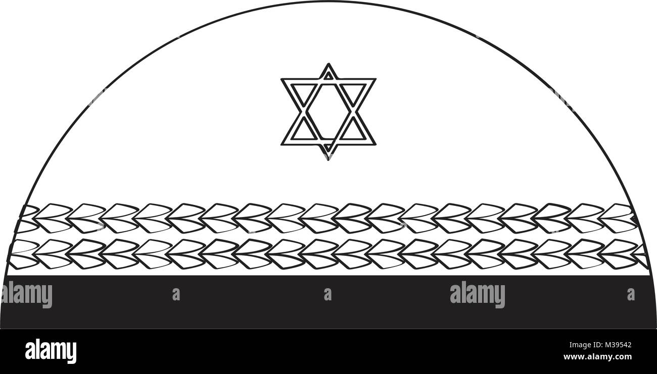 Jewish kippa outline Stock Vector Image & Art - Alamy