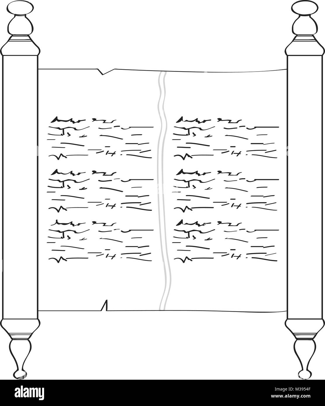 Traditional torah outline Stock Vector Image & Art - Alamy