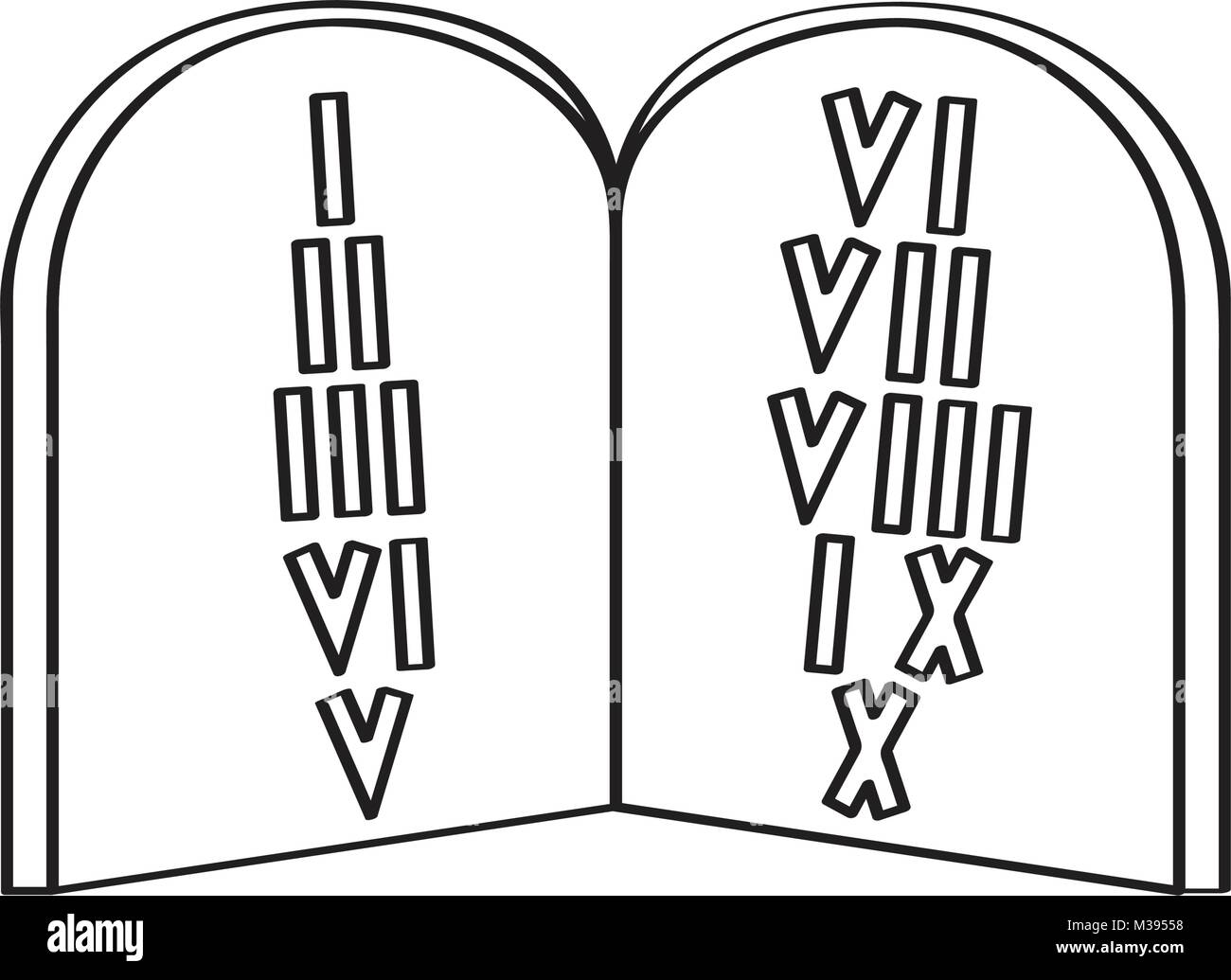 Stone with commandments Stock Vector Image & Art - Alamy