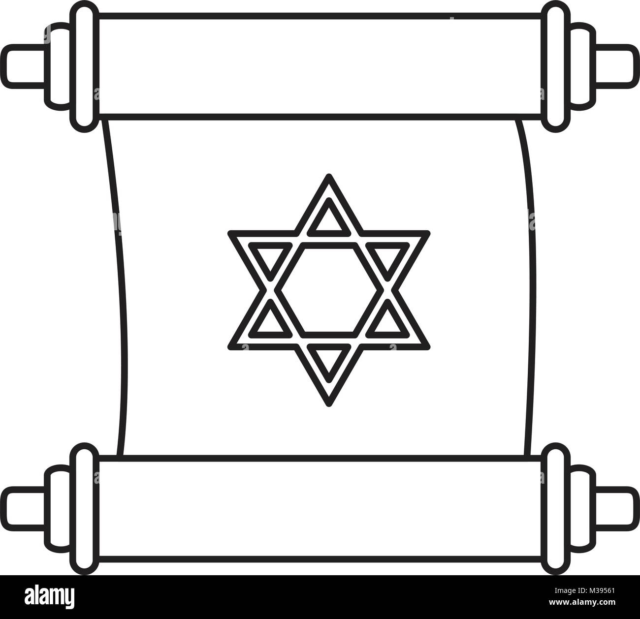 Torah scroll vector hi-res stock photography and images - Alamy