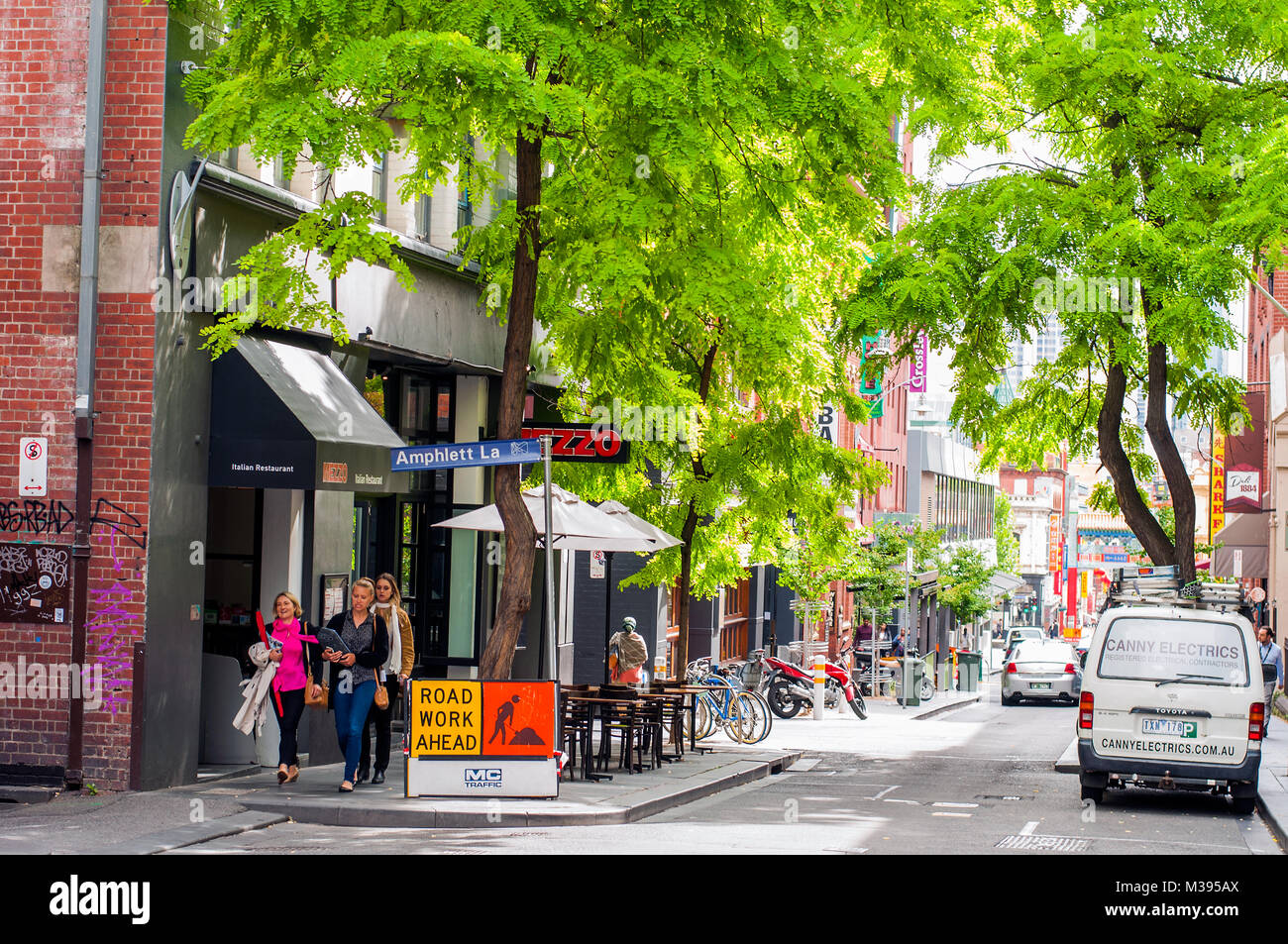 Little Bourke Street, or Chinatown, looking west from Spring Street ...