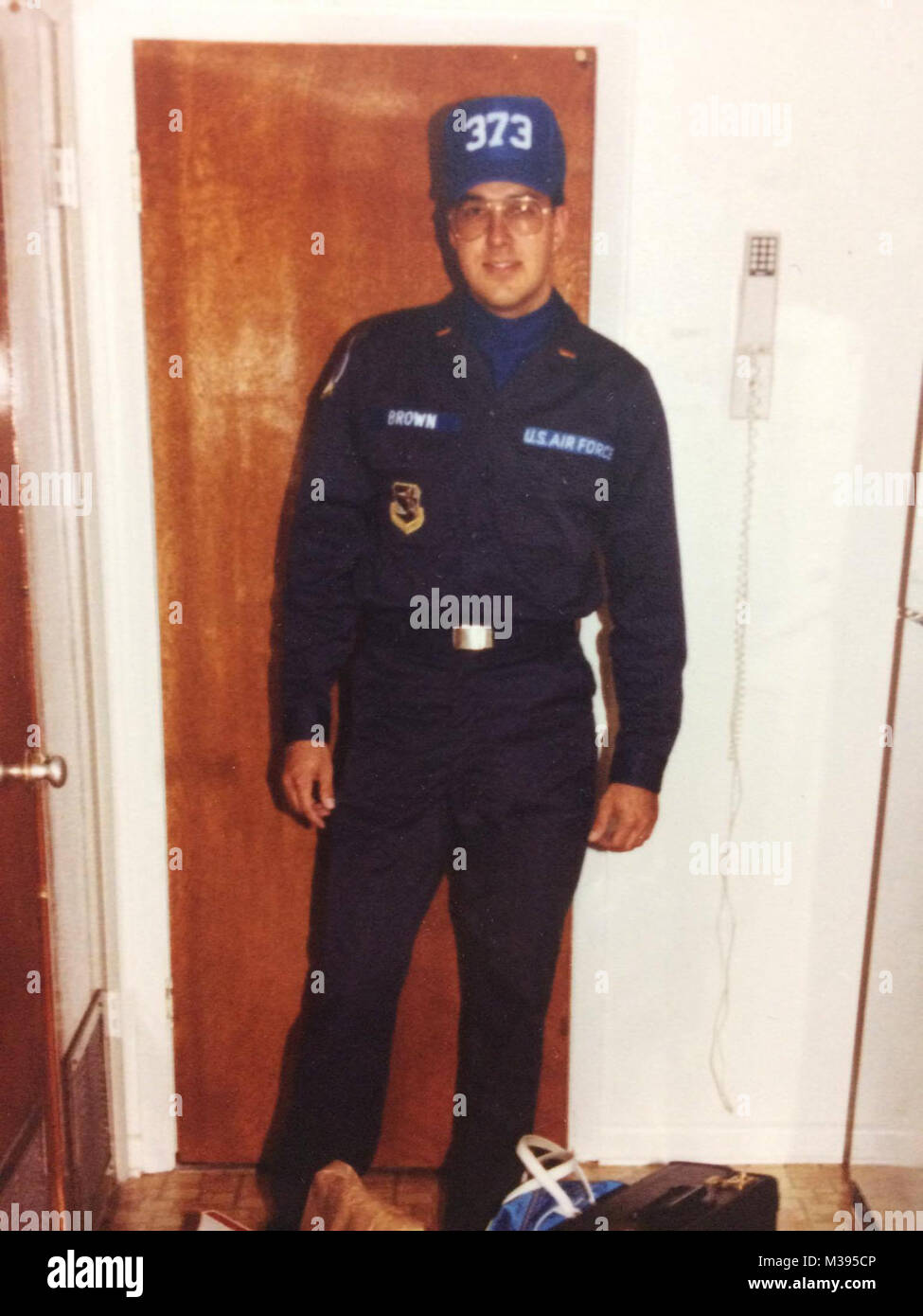Air Force Lt. Dave Brown during his active duty days in the 1980s as a ...