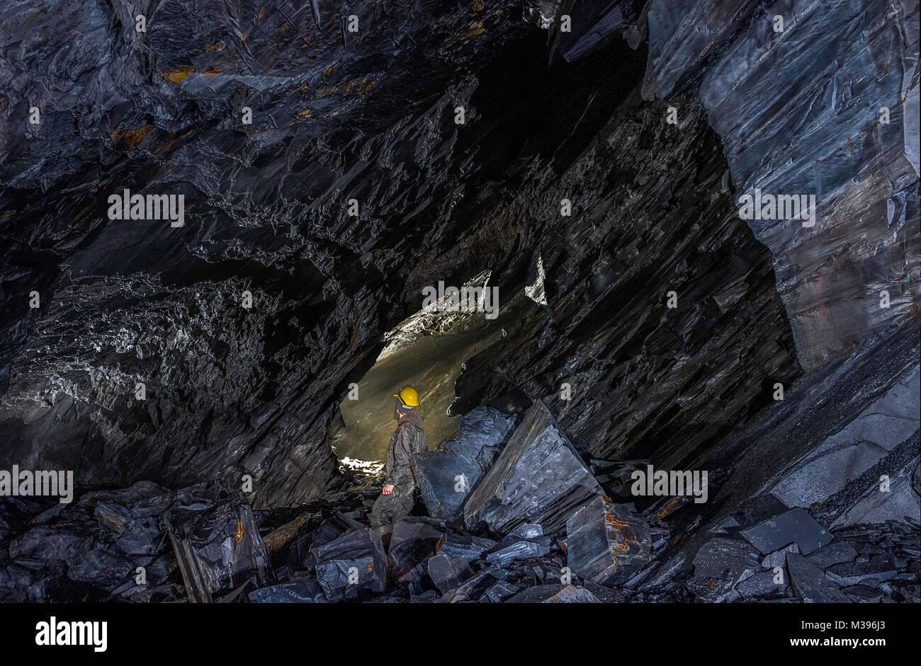 The world famous Cwmorthin slate mine Stock Photo - Alamy