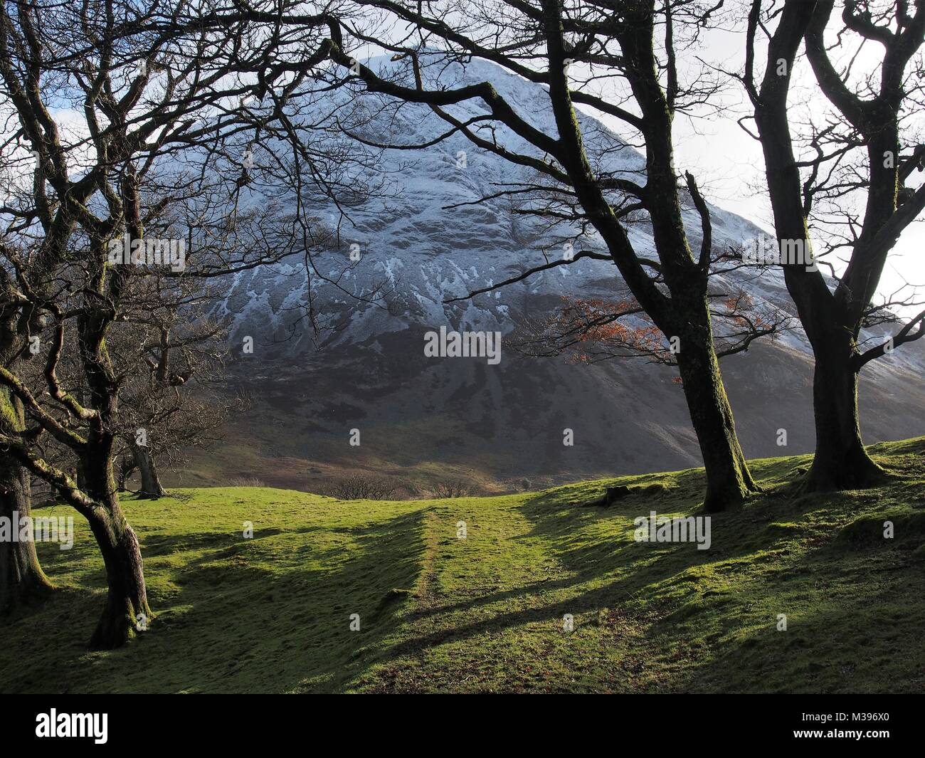 Grasmoor from an old trackway, Crummock Water, Lake District National ...