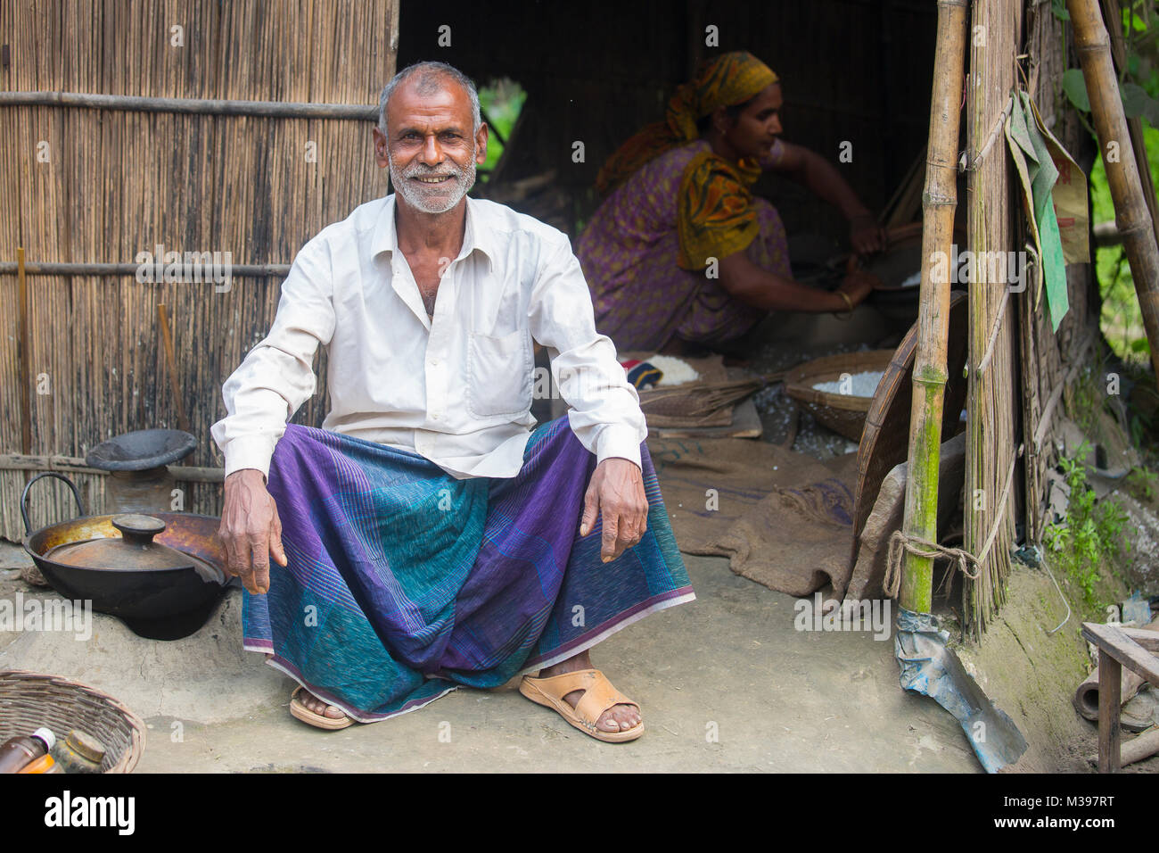 Abu syed ali, 200 years her grand grandfather’s artwork he is holding ...
