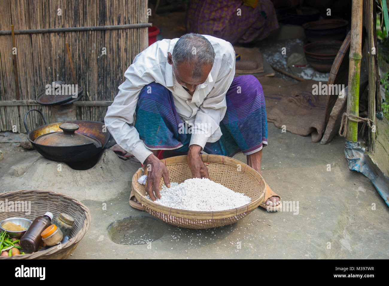 Abu syed ali, 200 years her grand grandfather’s artwork he is holding ...