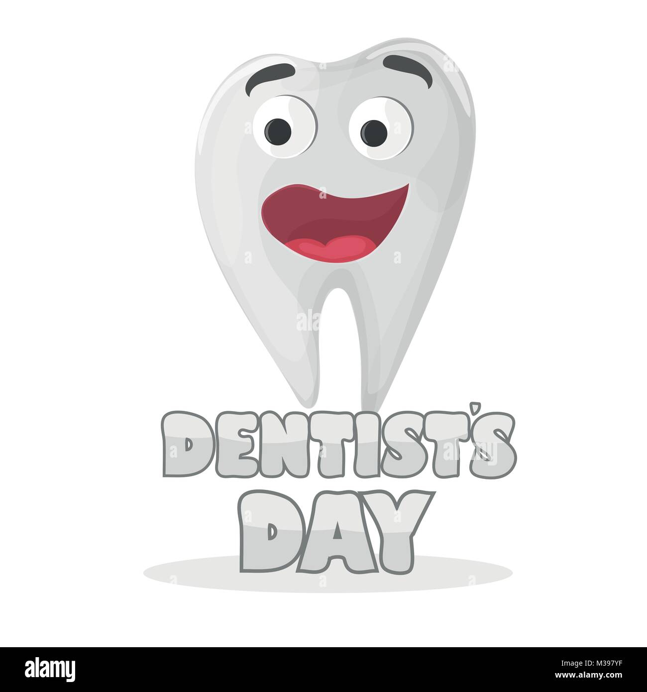 Card for International Dentist Day. Happy Tooth smiling Human health Stock Vector Image & Art ...