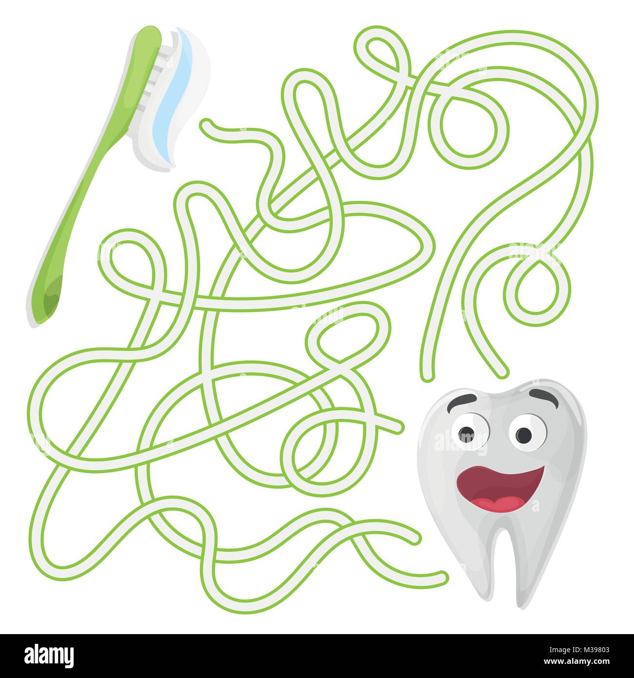 Cartoon Vector Illustration of Education Maze or Labyrinth Game for ...