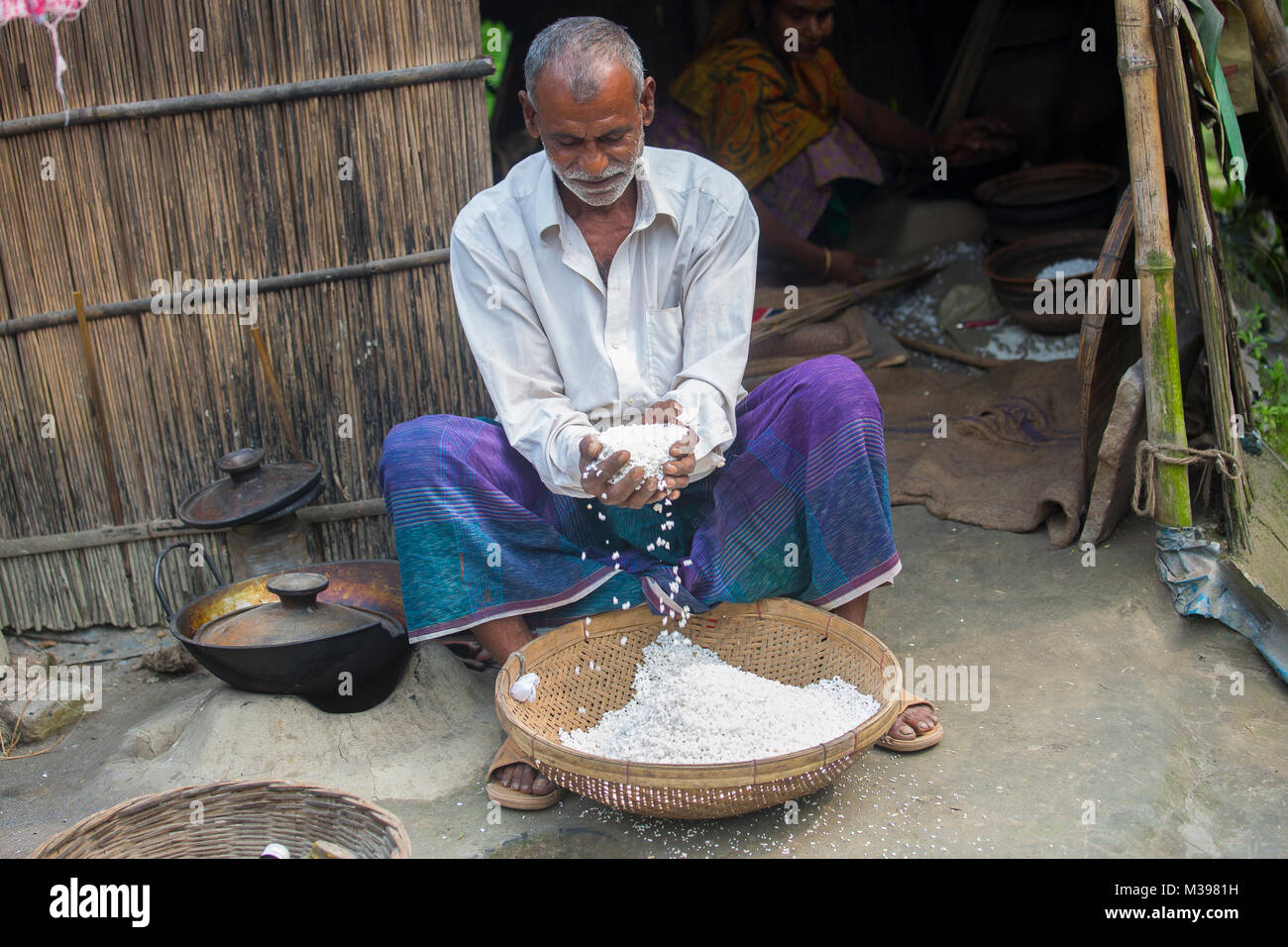 Abu syed ali, 200 years her grand grandfather’s artwork he is holding ...