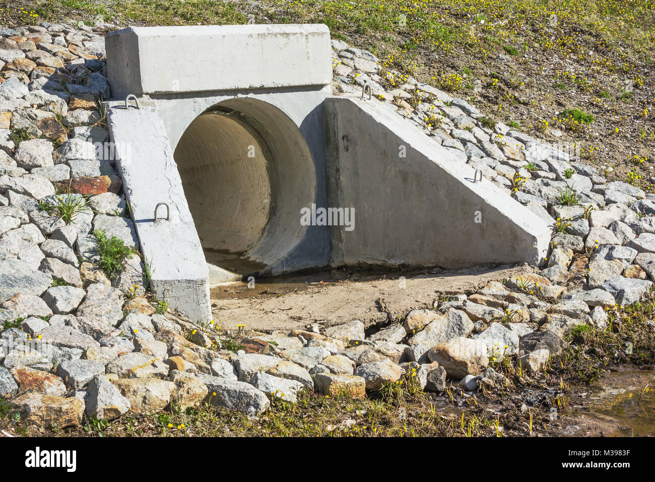 Culvert drain under road hi-res stock photography and images - Alamy
