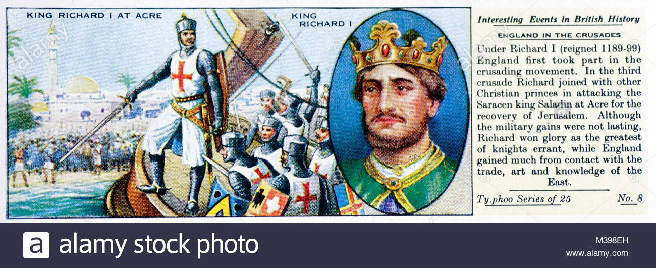 Interesting Events in British History - England in the Crusades Stock ...