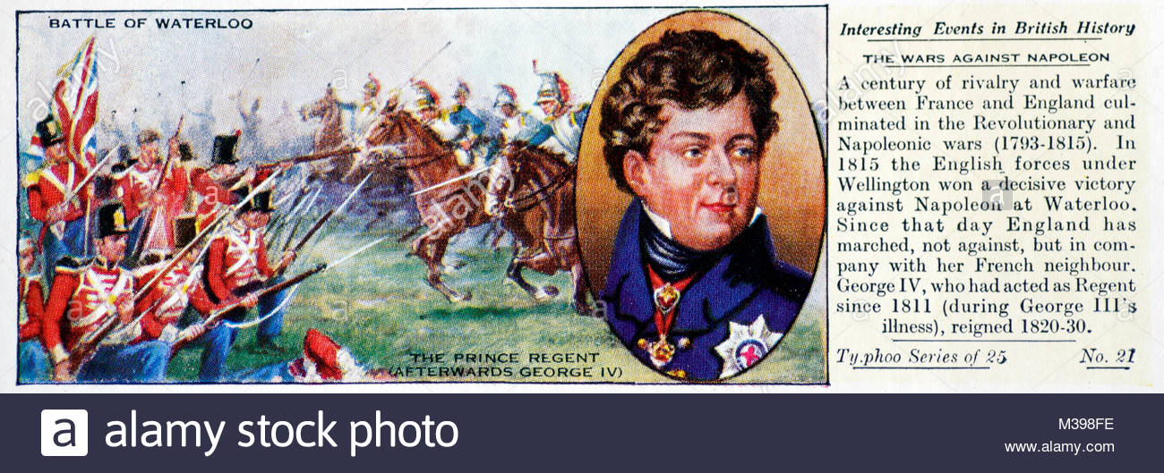 Interesting Events in British History - Battle of Waterloo Stock Photo ...