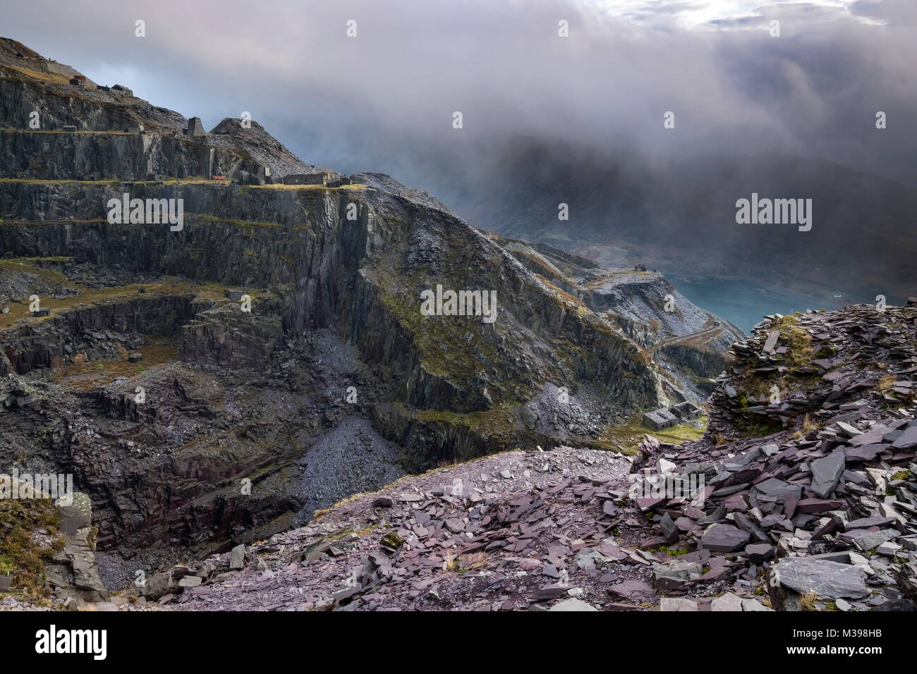 Dinorwic Slate Mine, Snowdonia National Park, North Wales, UK Stock ...
