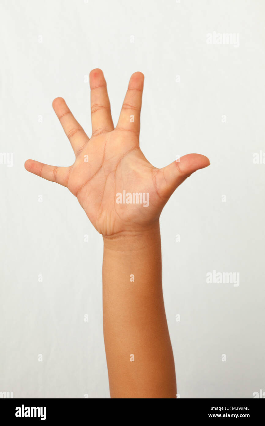 Child right hand palm Stock Photo - Alamy