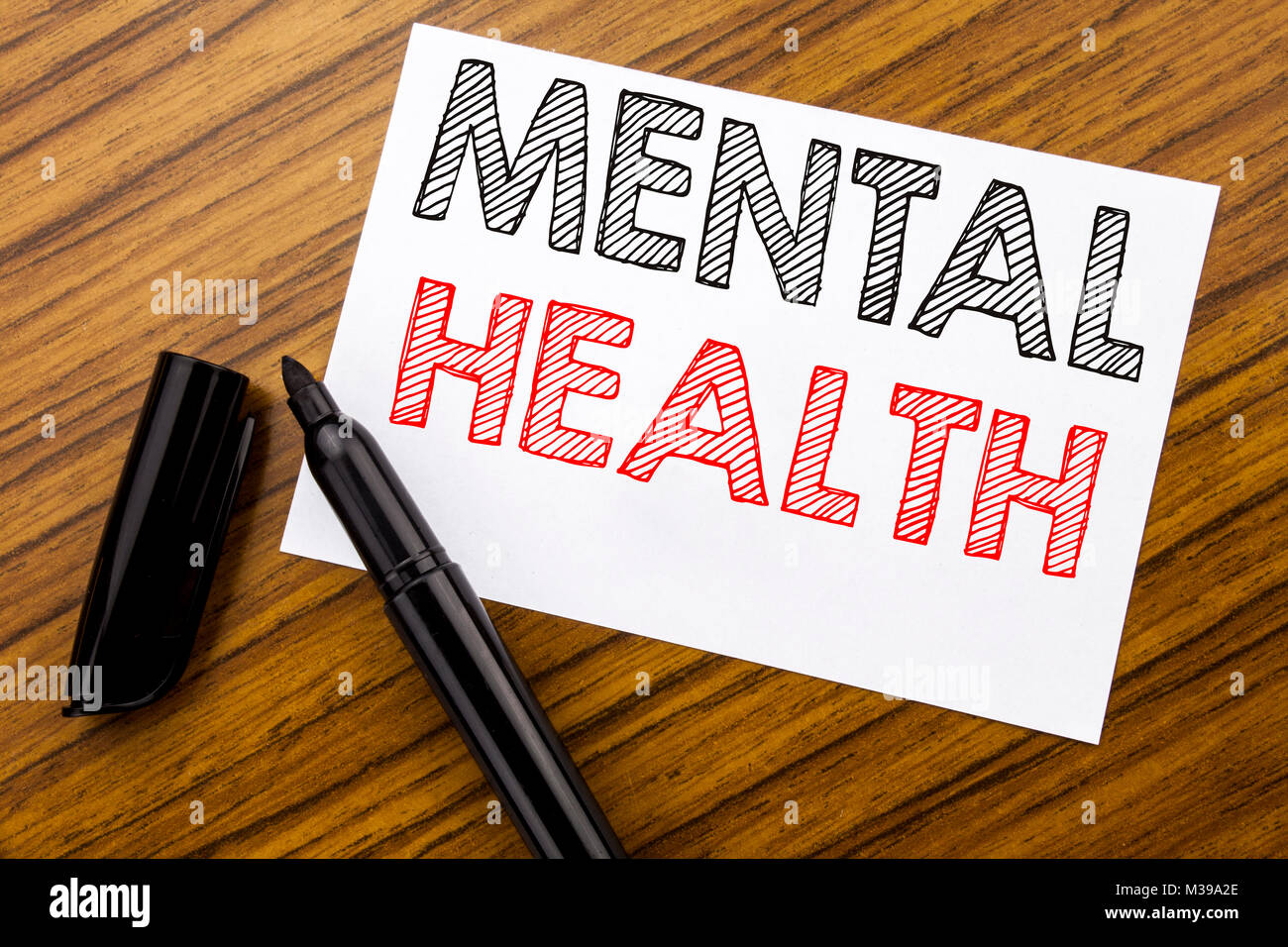 Writing text showing Mental Health. Business concept for Anxiety ...