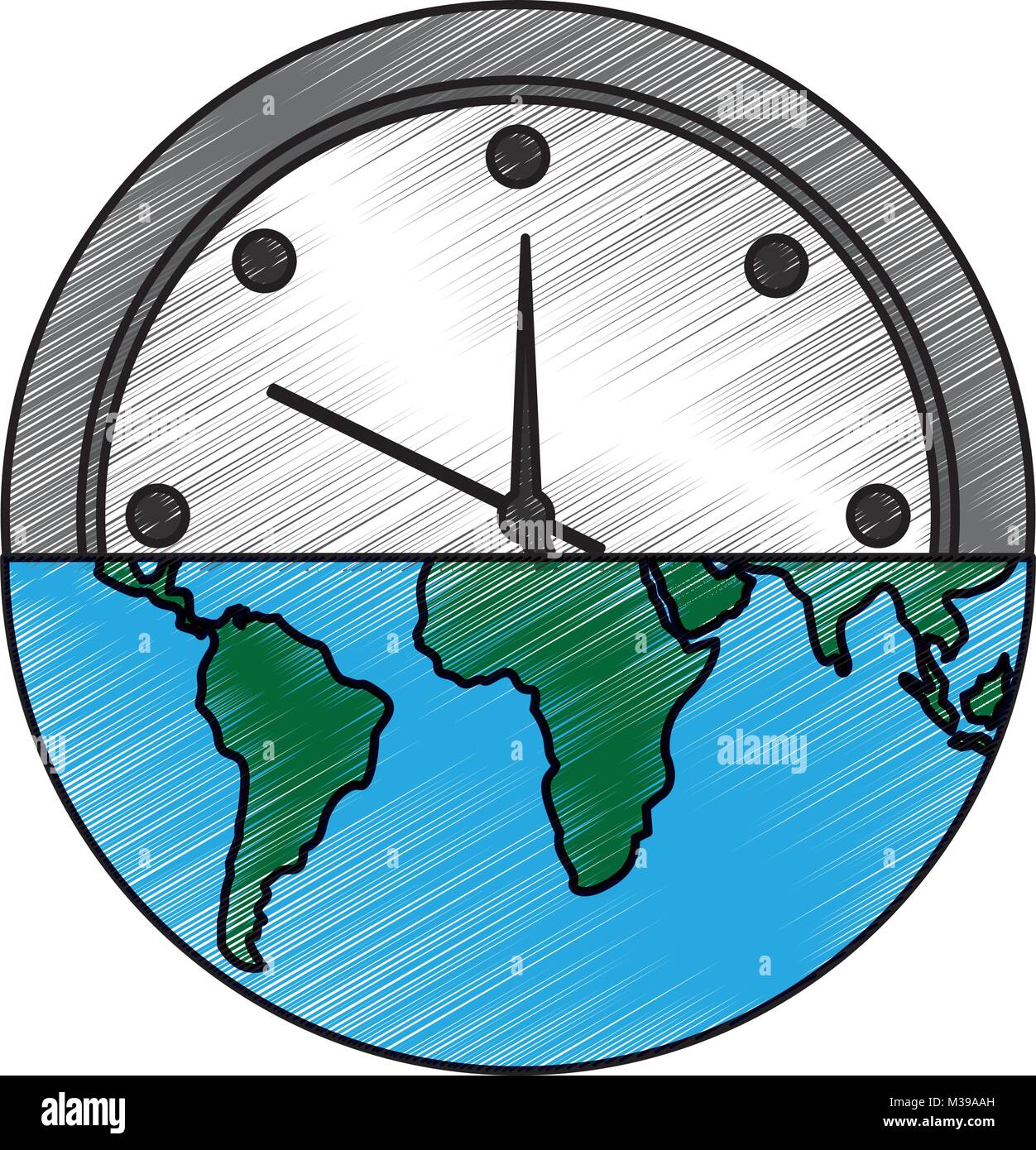 earth globe clock time ecology concept Stock Vector Image & Art - Alamy