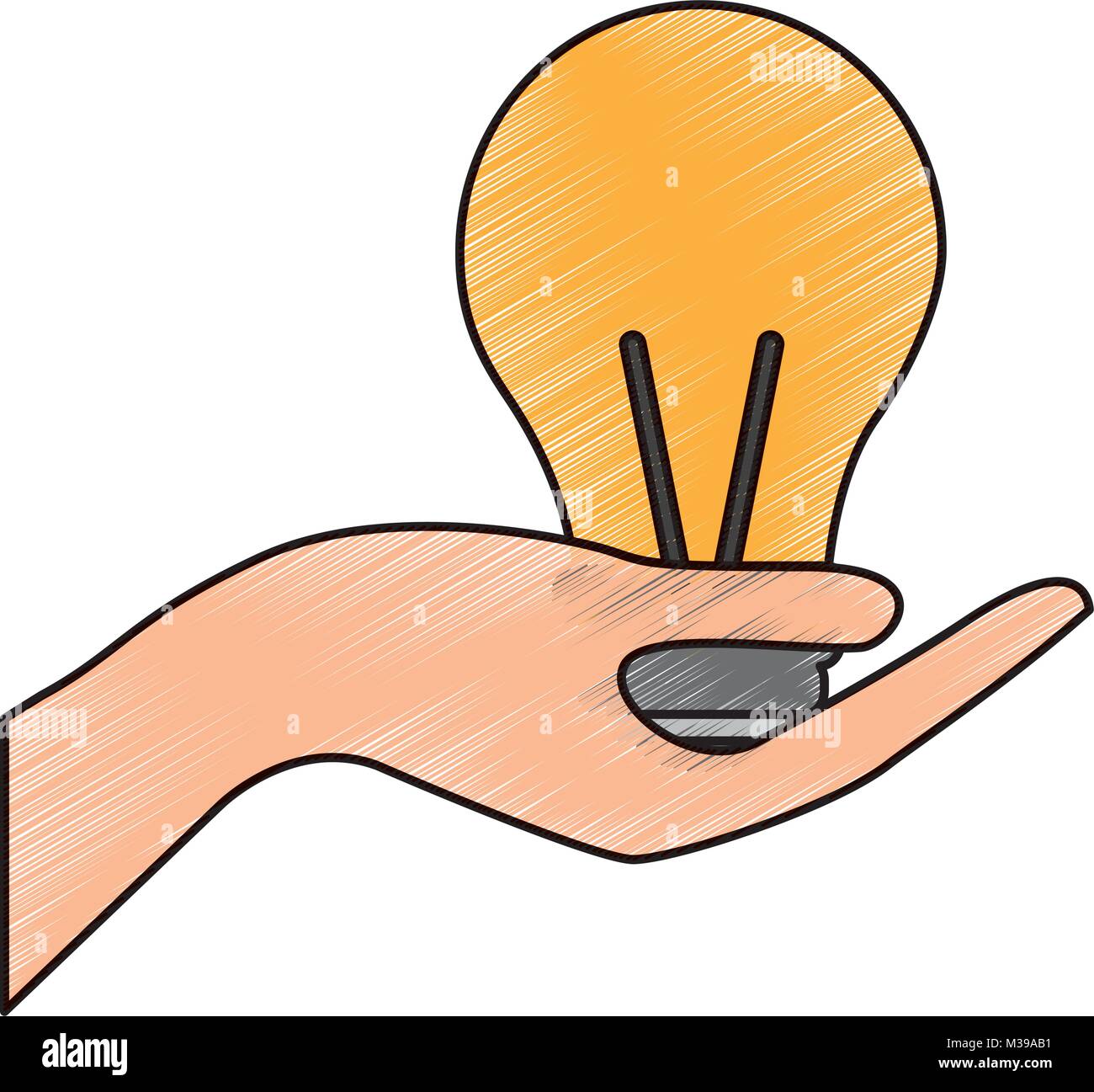 hand holding light bulb save ecology symbol Stock Vector Image & Art ...