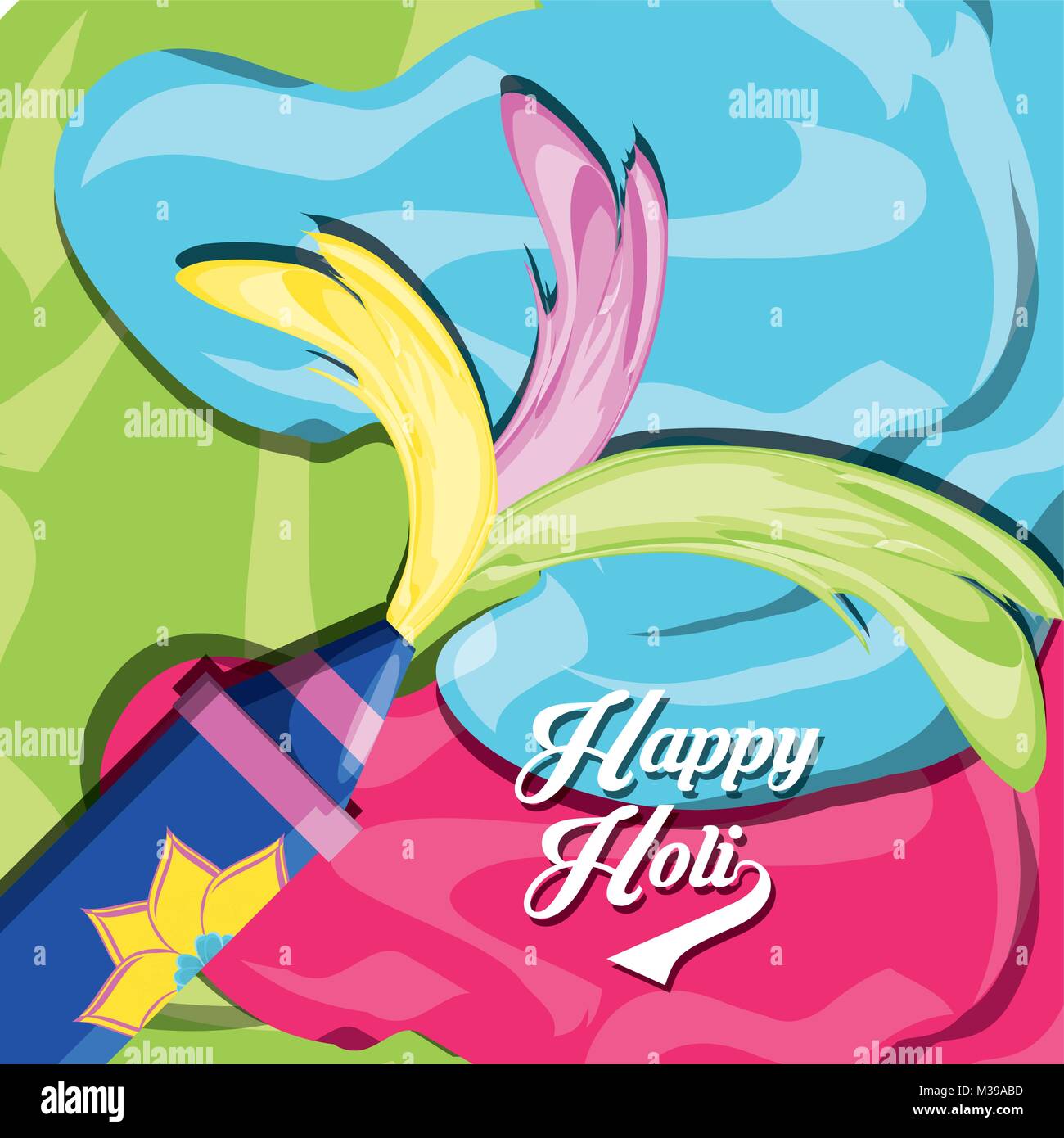 Happy holi design Stock Vector Image & Art - Alamy