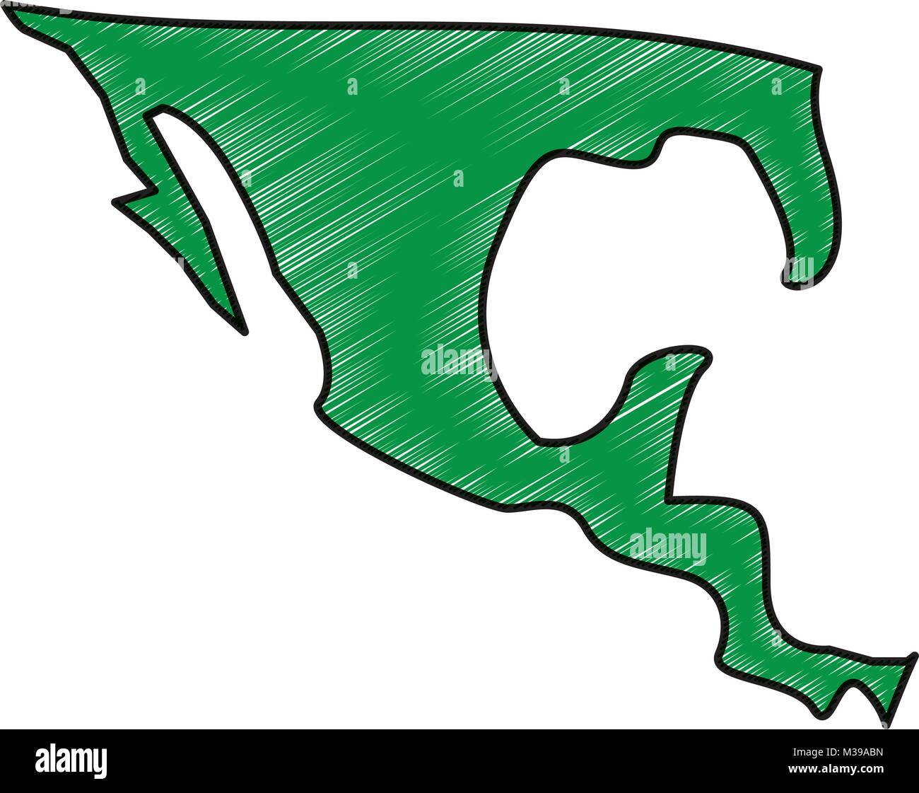 silhouette map of mexico country Stock Vector Image & Art - Alamy